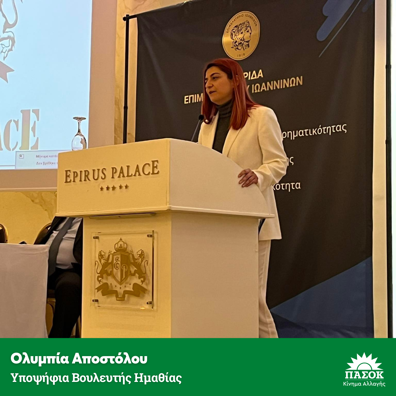 Εκπροσώπησε το ΠΑ.ΣΟ.Κ. στα Ιωάννινα η Ολυμπία Αποστόλου - Verianet